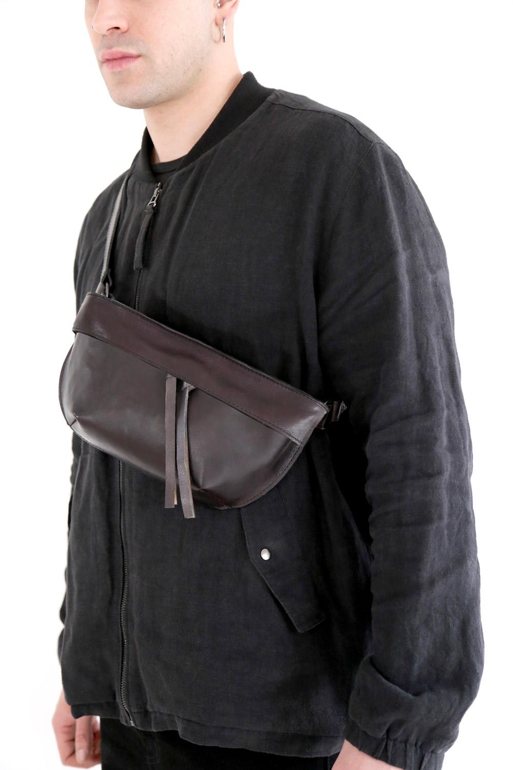 Marsupio Hand-Dyed Black - Tagliovivo | Artisanal Leather Bags