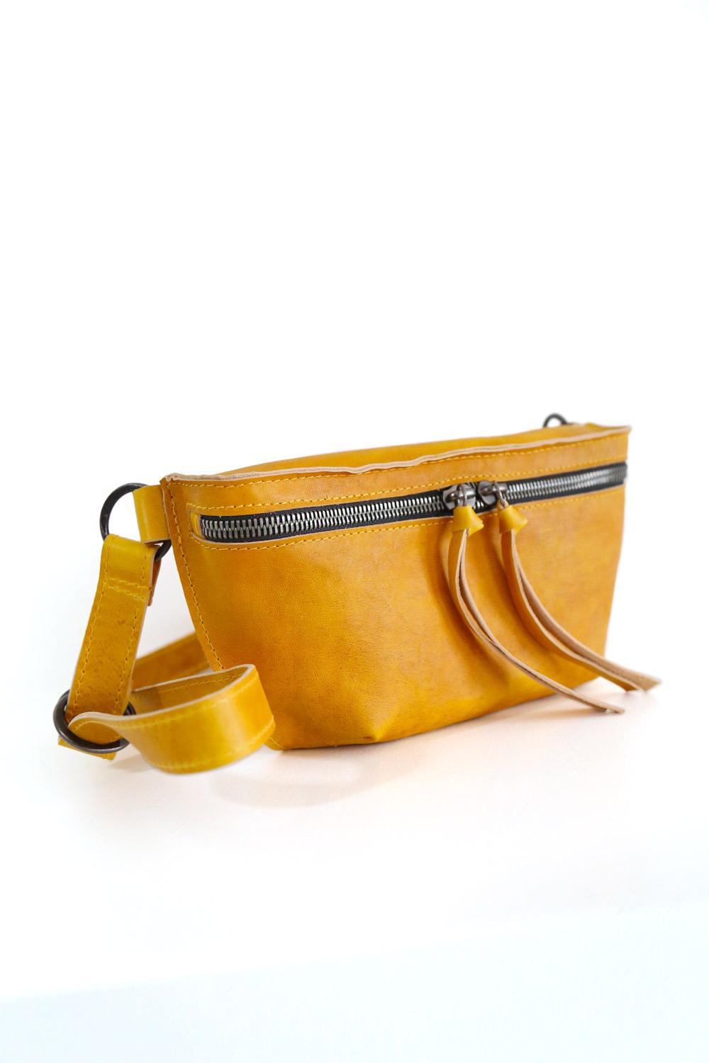 Marsupio Hand-Dyed Yellow - Tagliovivo | Artisanal Leather Bags